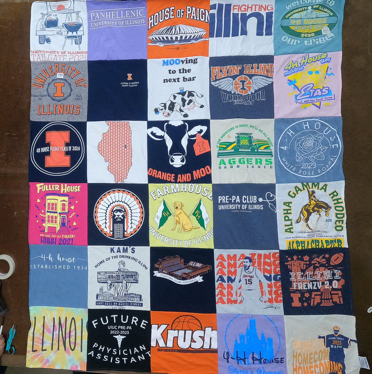 University of Illinois Urbana-Champaign T-Shirt Quilts – Project Repat ...
