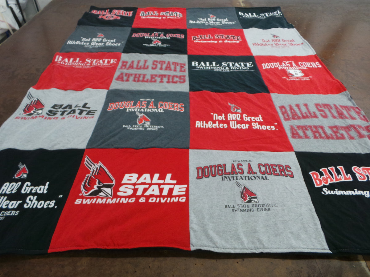 Ball State University Alumni Craft Personalized T-Shirt Quilts with Pr ...
